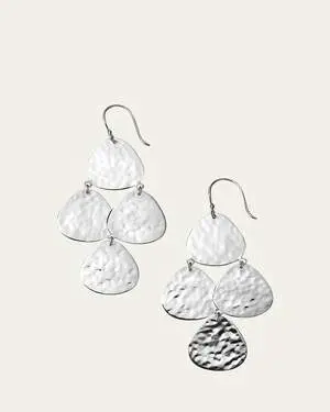 Ippolita Crinkle Small Nomad Cascade Earrings - Silver