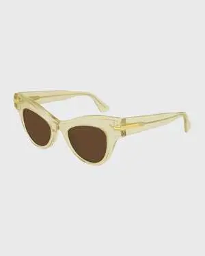 Bottega Veneta Bottega Veneta Acetate Cat-Eye Sunglasses 707 Transparent Y