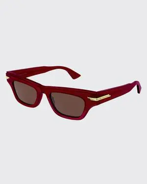 Bottega Veneta Bottega Veneta Acetate Cat-Eye Sunglasses Burgundy