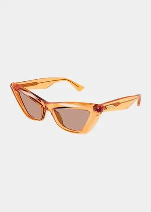 Bottega Veneta Bottega Veneta Acetate Cat-Eye Sunglasses Orange