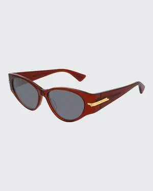 Bottega Veneta Bottega Veneta Acetate Cat-Eye Sunglasses Red