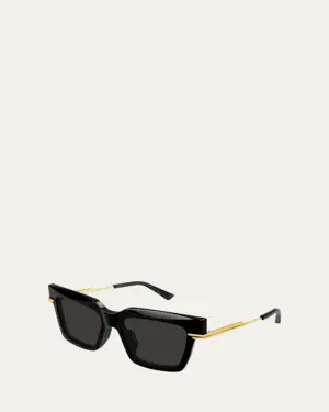 Bottega Veneta Bottega Veneta Acetate Cat-Eye Sunglasses Solid Black