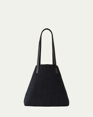 Akris Ai Small Fabric Shoulder Tote Bag - Black
