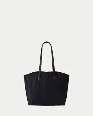 Akris Ai Small Fabric Shoulder Tote Bag - Black