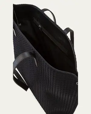 Akris Ai Small Fabric Shoulder Tote Bag - Black