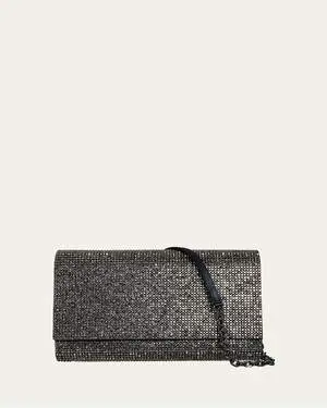 Judith Leiber Fizzoni Full-beaded Clutch Bag - Gray