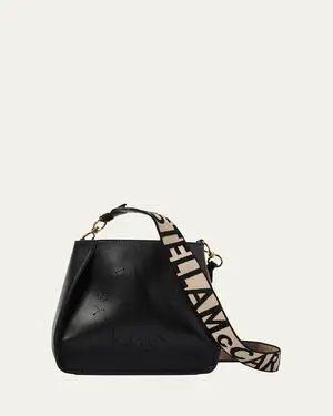 Stella McCartney Mini Logo Bucket Crossbody Bag - Black