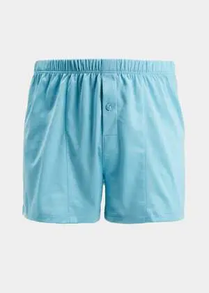 Hanro Sporty Mercerized Cotton Boxers 2517 Arctic Blue