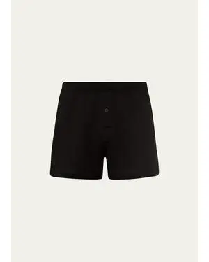 Hanro Sporty Mercerized Cotton Boxers - Black