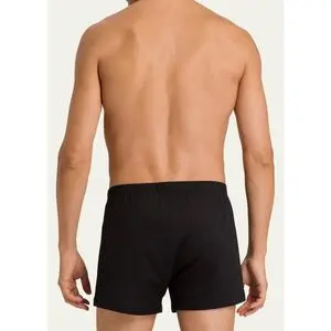 Hanro Sporty Mercerized Cotton Boxers - Black