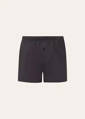 Hanro Sporty Mercerized Cotton Boxers Dark Shale