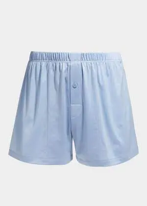 Hanro Sporty Mercerized Cotton Boxers Forever Blue