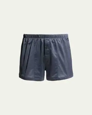 Hanro Sporty Mercerized Cotton Boxers Lava Rock