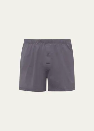 Hanro Sporty Mercerized Cotton Boxers Mercury