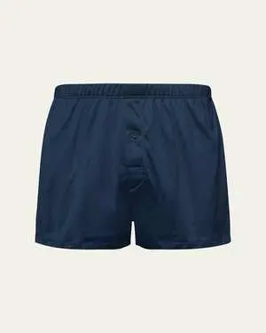 Hanro Sporty Mercerized Cotton Boxers Midnight Sky