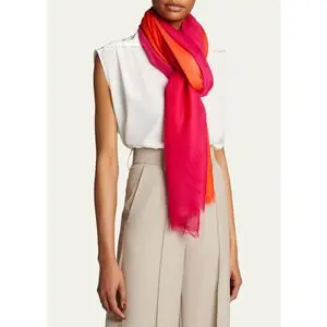 Sofia Cashmere Cashmere Ombre Scarf - Pink/orange