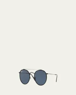 Ray-ban Monochromatic Round Sunglasses - Black Pattern