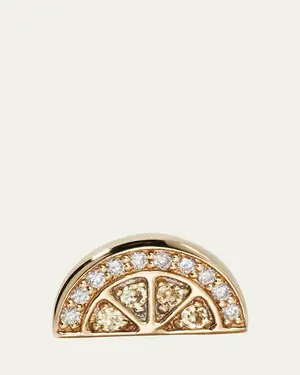 SYDNEY EVAN 14k Diamond And Yellow Sapphire Lemon Earring - Gold