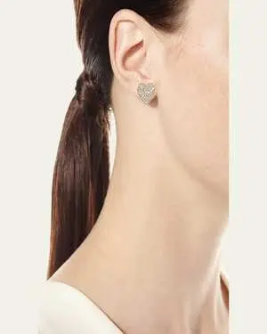 SYDNEY EVAN Anniversary Diamond Heart Stud Earring
