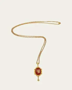 BEN-AMUN Intaglio Pendant Necklace - Gold