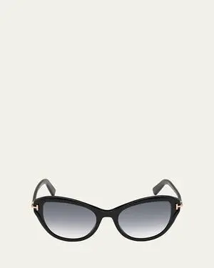 TOM FORD Leigh Cat-eye Sunglasses - Black Smoke