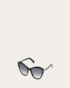 TOM FORD Leigh Cat-eye Sunglasses - Black Smoke