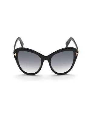TOM FORD Leigh Cat-eye Sunglasses - Black Smoke
