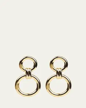 BEN-AMUN Circle Drop Earrings - Gold