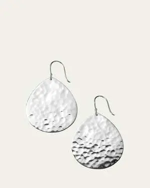 Ippolita Ippolita Crinkle Teardrop Earrings Silver