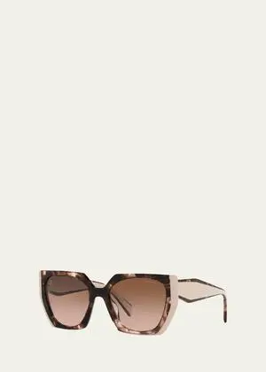 Prada Rectangle Sunglasses Beige Tort