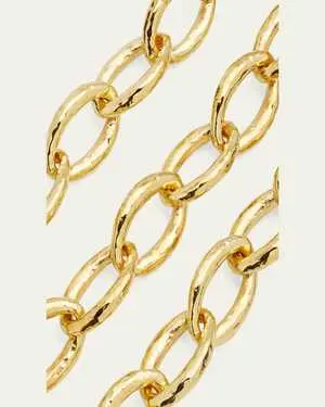 Ippolita Short Hammered Bastille Mini Link Necklace In 18k