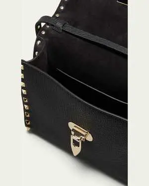 Valentino Garavani Rockstud Medium Shoulder Bag - Black