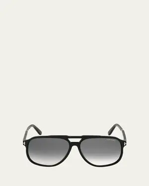 TOM FORD Raoul Gradient Aviator Sunglasses - Black
