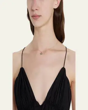 SYDNEY EVAN Small Diamond Evil Eye Medallion Necklace