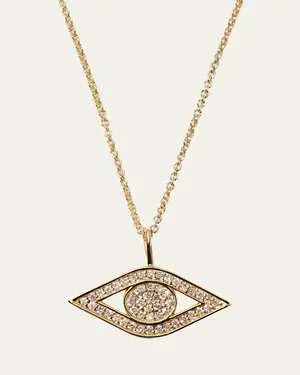 SYDNEY EVAN 14k Yellow Diamond Evil Eye Necklace - Gold