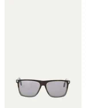 TOM FORD Fletcher Square Acetate Sunglasses - Havana/gray