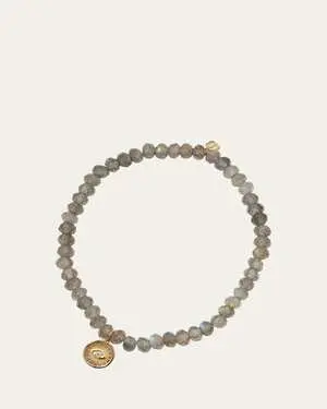 SYDNEY EVAN Sapphire & Turquoise Evil Eye Chain Bracelet - Gold