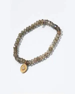 SYDNEY EVAN Sapphire & Turquoise Evil Eye Chain Bracelet