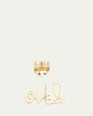 SYDNEY EVAN 14k Love Script Single Earring - Gold