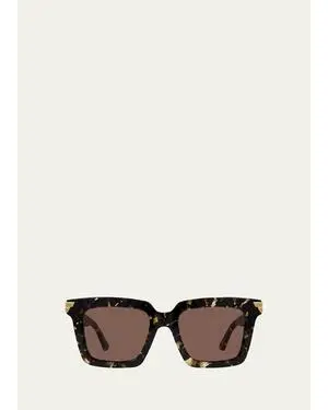 Bottega Veneta Chunky Square Acetate Sunglasses