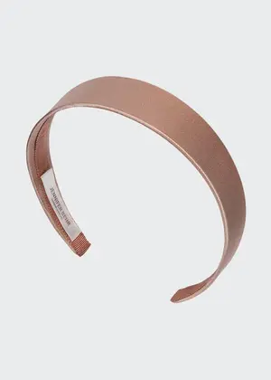 JENNIFER BEHR Lydia Silk Satin Headband Almond