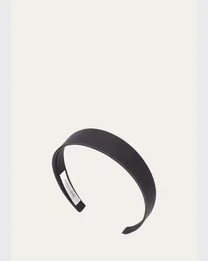 JENNIFER BEHR Lydia Silk Satin Headband - Black