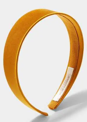 JENNIFER BEHR Lydia Silk Satin Headband Saffron