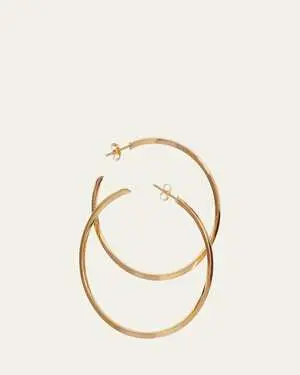 Lana Jewelry 45mm 14k Thin Pointed Royale Hoop Earrings - Gold