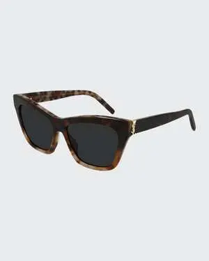Saint Laurent Saint Laurent Acetate Cat-Eye Sunglasses 003 Havana