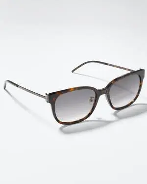 Saint Laurent Saint Laurent Acetate Cat-Eye Sunglasses 004 Dark Havana