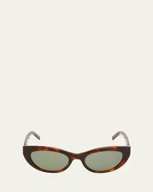 Saint Laurent Saint Laurent Acetate Cat-Eye Sunglasses Shiny Medium