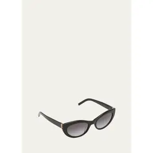 Saint Laurent Acetate Cat-eye Sunglasses - Shiny Solid Black