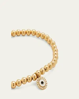 SYDNEY EVAN 14k Bead & Diamond Evil Eye Bracelet