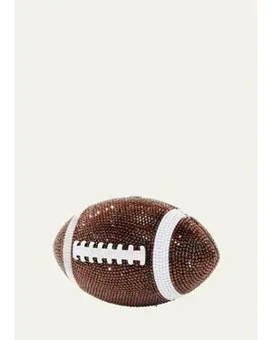 Judith Leiber Crystal Football Minaudiere Bag